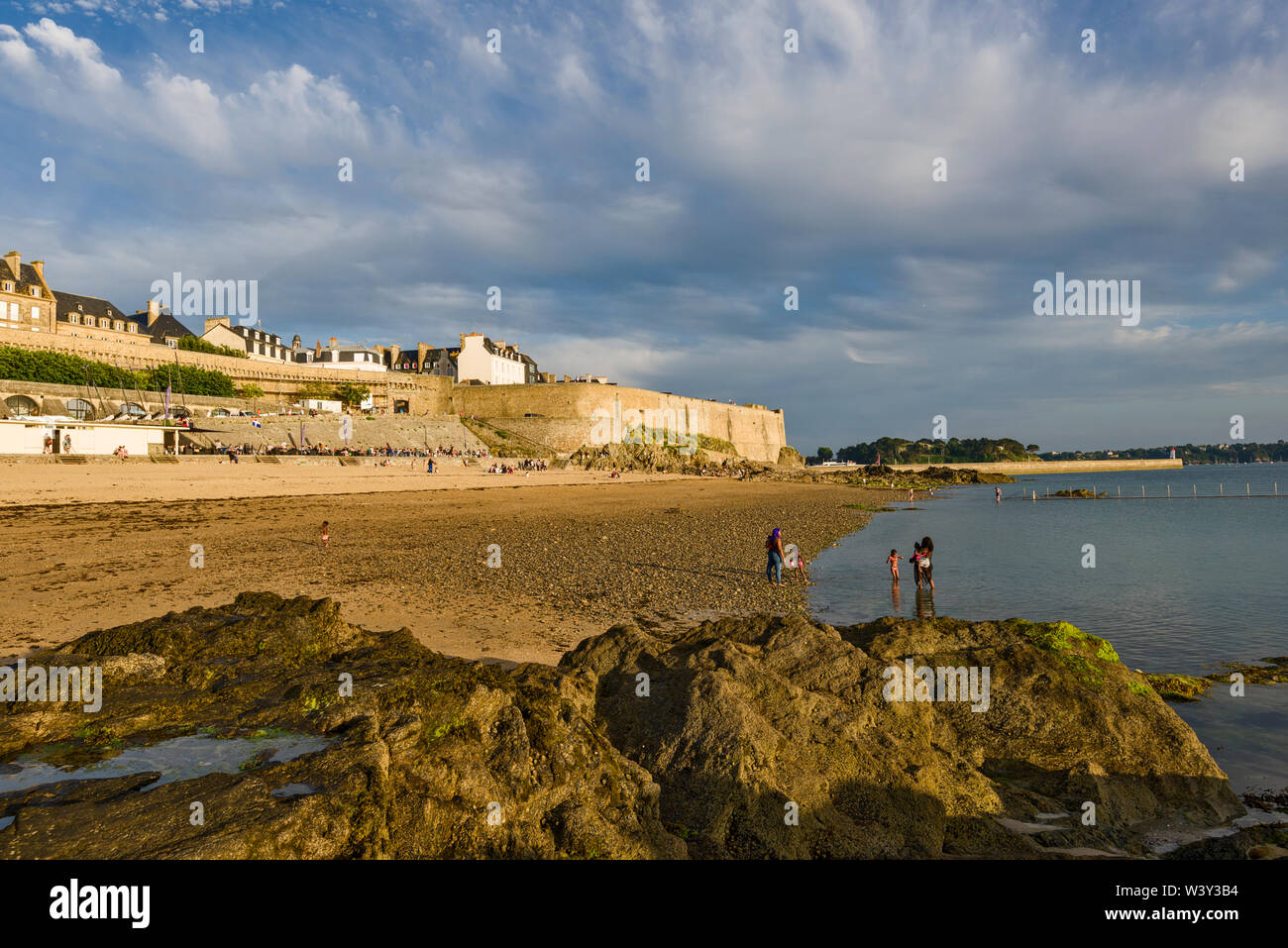 Bon Secours beach in Saint Malo, Brittany, France Stock Photo - Alamy