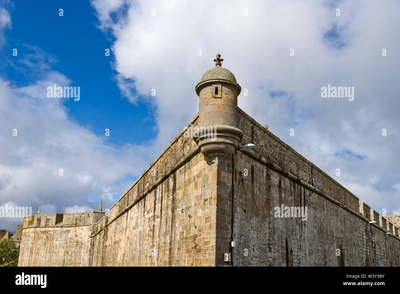 small turret on a corner of the ramparts of Saint Malo Stock Photo - Alamy