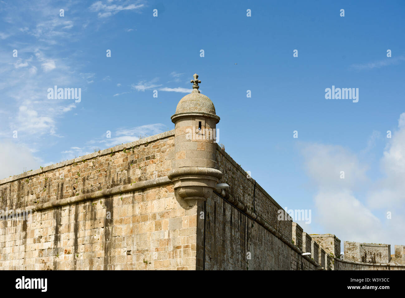 small turret on a corner of the ramparts of Saint Malo Stock Photo - Alamy