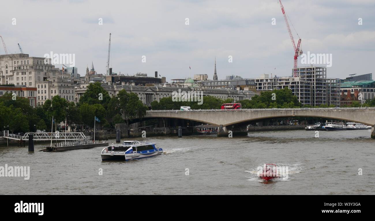 River boats on the Thames, London Stock Photo - Alamy