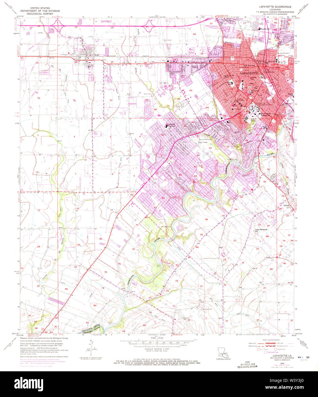 Lafayette louisiana map hi-res stock photography and images - Alamy