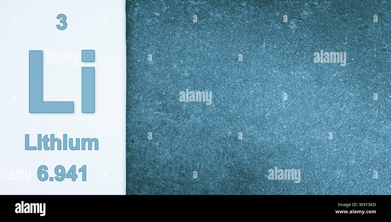 Lithium chemical element atomic data illustration backdrop Stock Photo ...