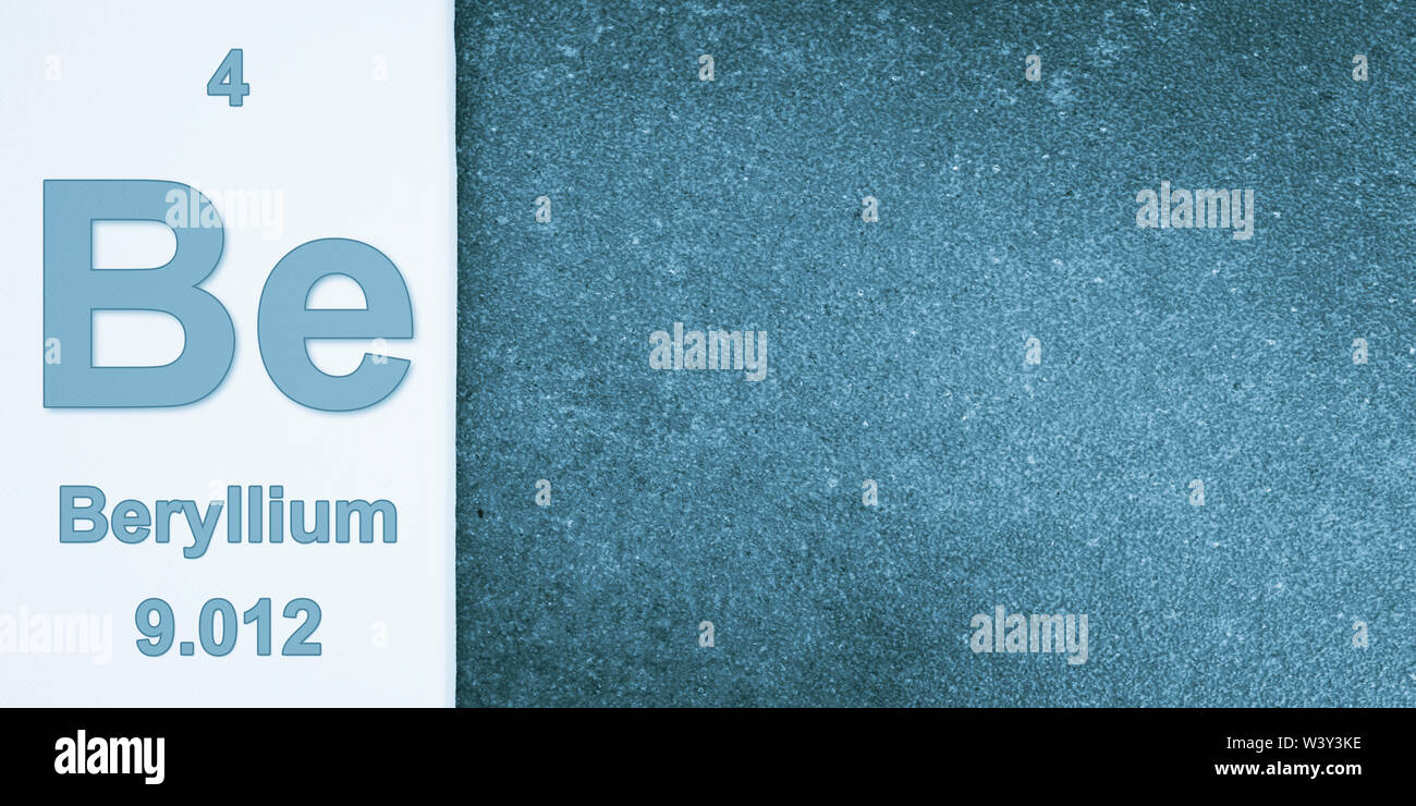 Beryllium chemical element atomic data and symbol illustration backdrop ...