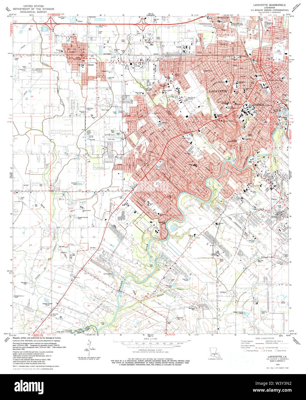 Map of lafayette Cut Out Stock Images & Pictures - Alamy