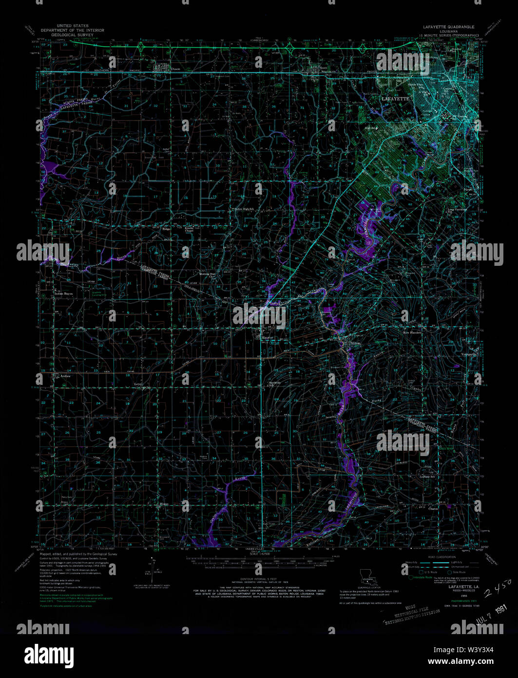 Lafayette louisiana map hi-res stock photography and images - Alamy