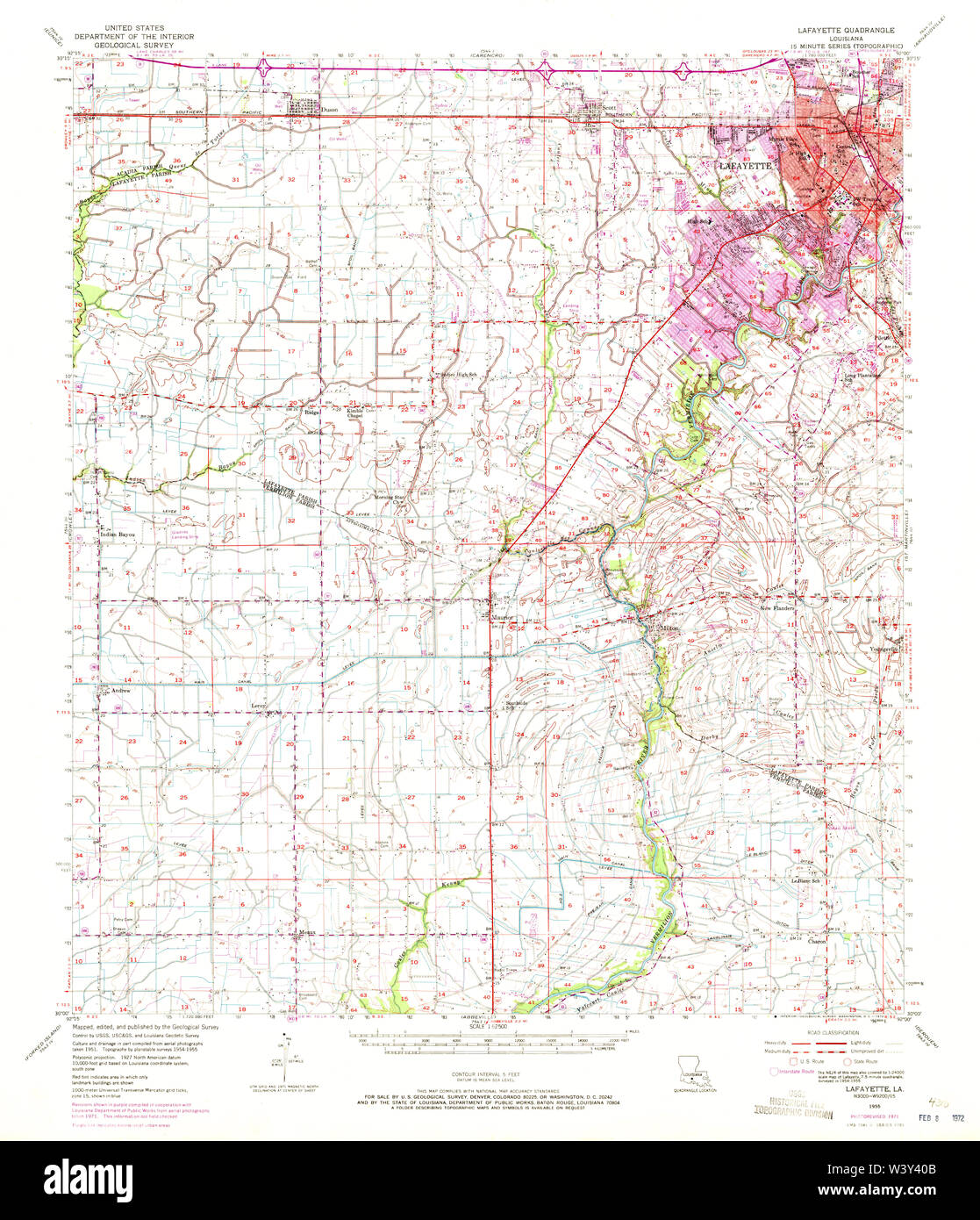 Lafayette louisiana map hi-res stock photography and images - Alamy