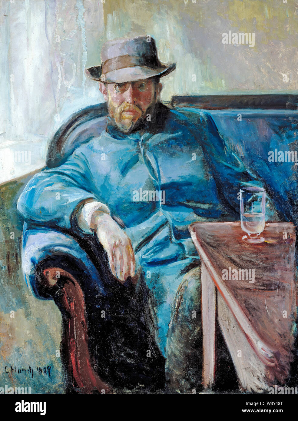 Edvard Munch, Hans Jaeger, portrait painting, 1889 Stock Photo - Alamy