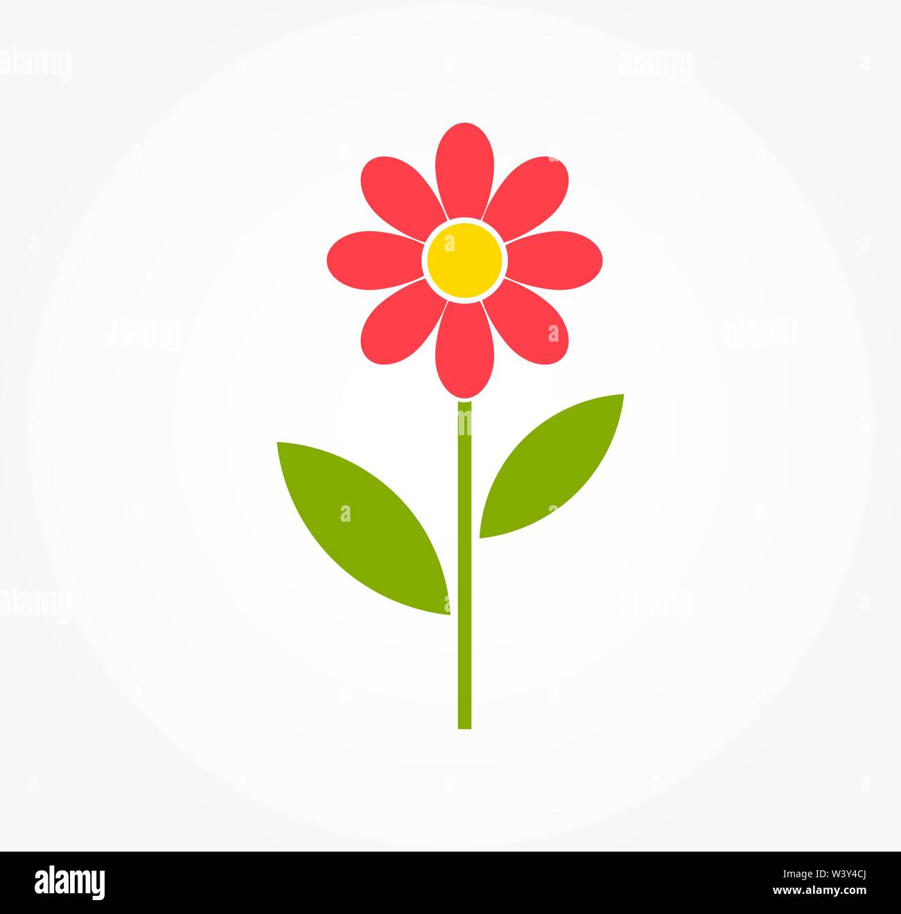 Red daisy flower icon. Vector illustration Stock Vector Image & Art - Alamy