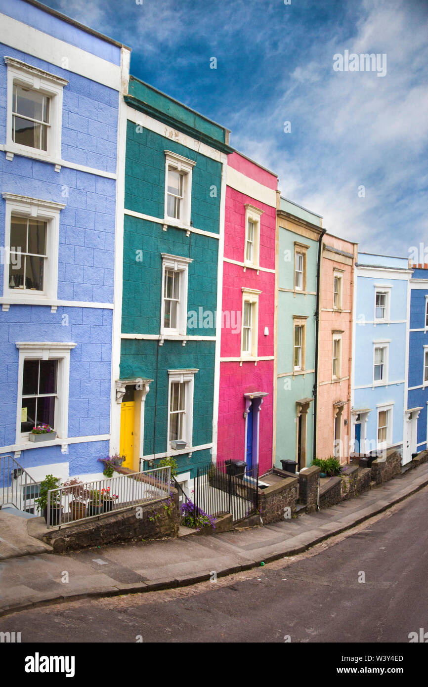 Terraced brightly coloured houses in hi-res stock photography and ...