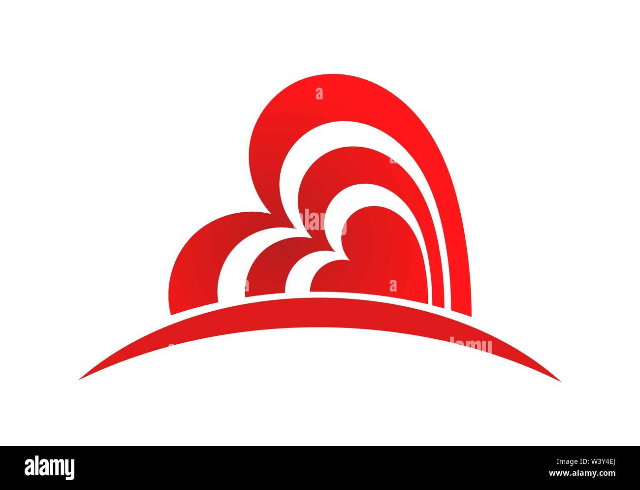 Red heart logo symbol. Vector illustration Stock Vector Image & Art - Alamy