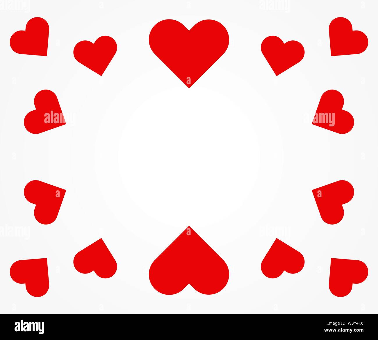 Red hearts border frame. Vector background Stock Vector Image & Art - Alamy