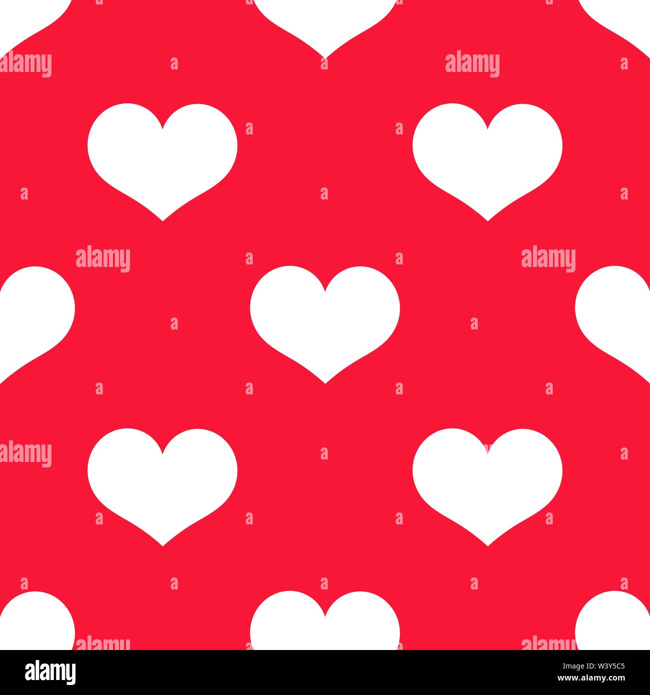 White hearts Valentine's Day seamless red pattern. Vector illustration Stock Vector Image & Art ...