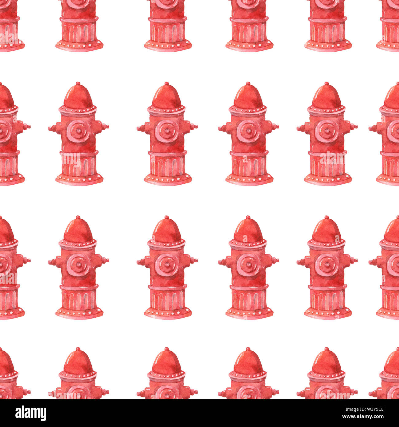 fire hydrant watercolor illustration on white background. Fire safety ...