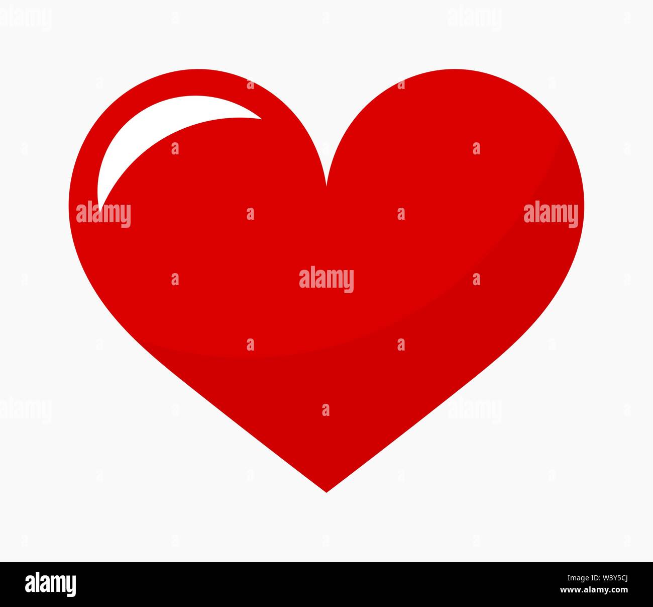 Red heart cartoon icon. Vector illustration Stock Vector Image & Art ...