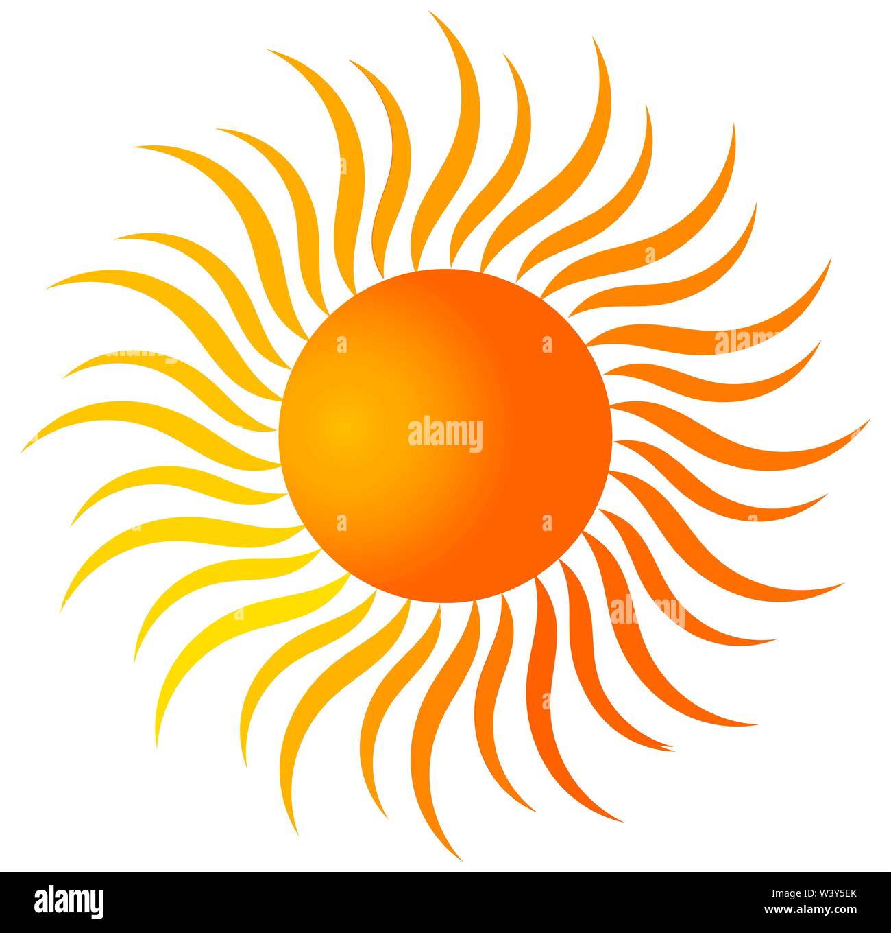 Sun icon, creative color gradient. Vector illustration Stock Vector ...