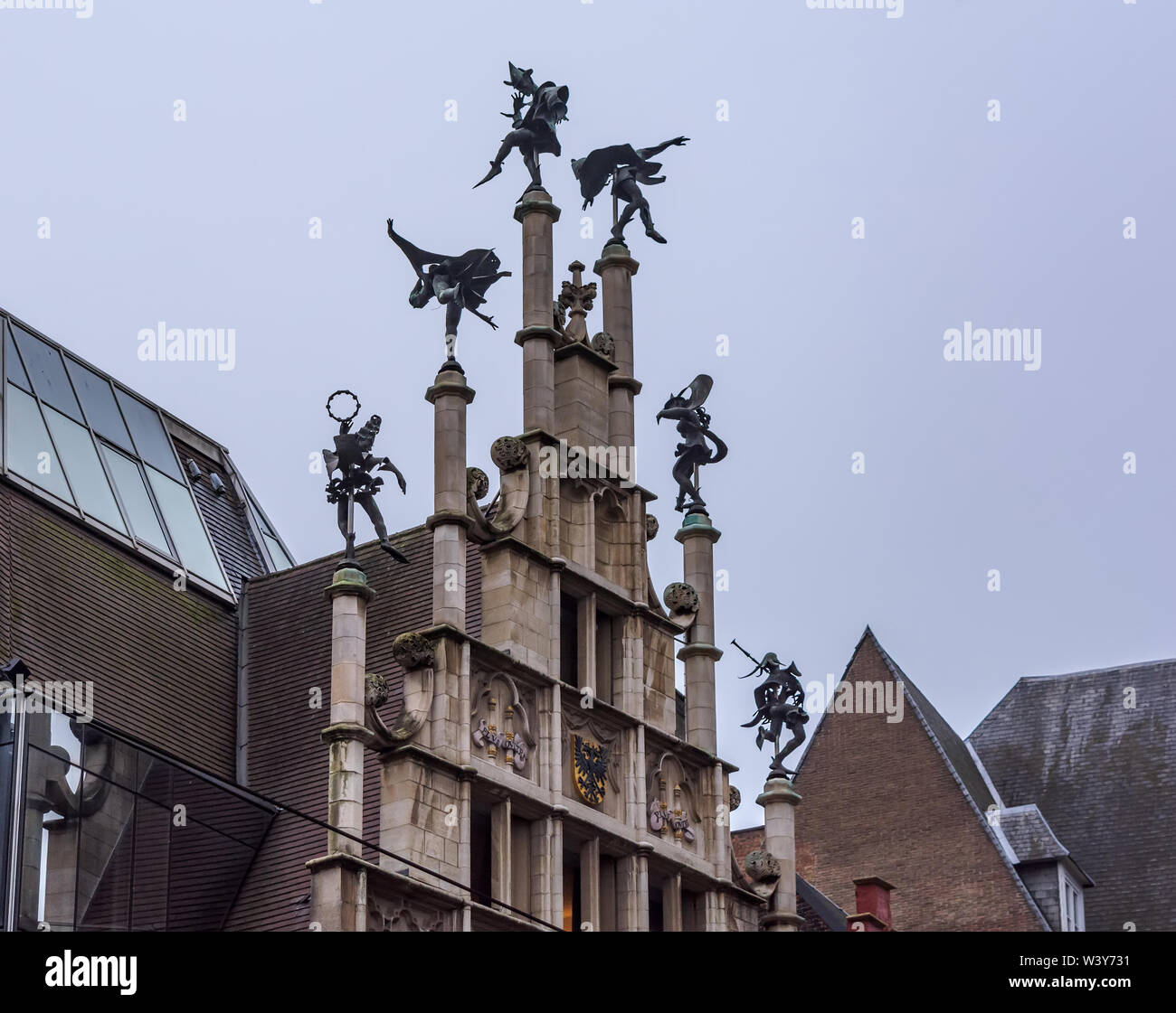 Masons’ Guild Hall exterior. Its defining characteristic is six dancers ...