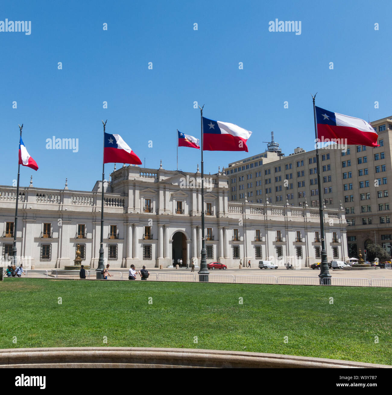 SANTIAGO DE CHILE, CHILE - JANUARY 26, 2018: View of the presidential ...