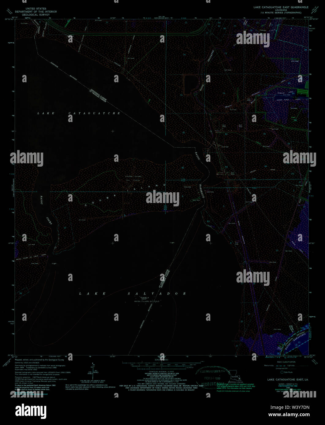 USGS TOPO Map Louisiana LA Lake Cataouatche East 332446 1966 24000 ...