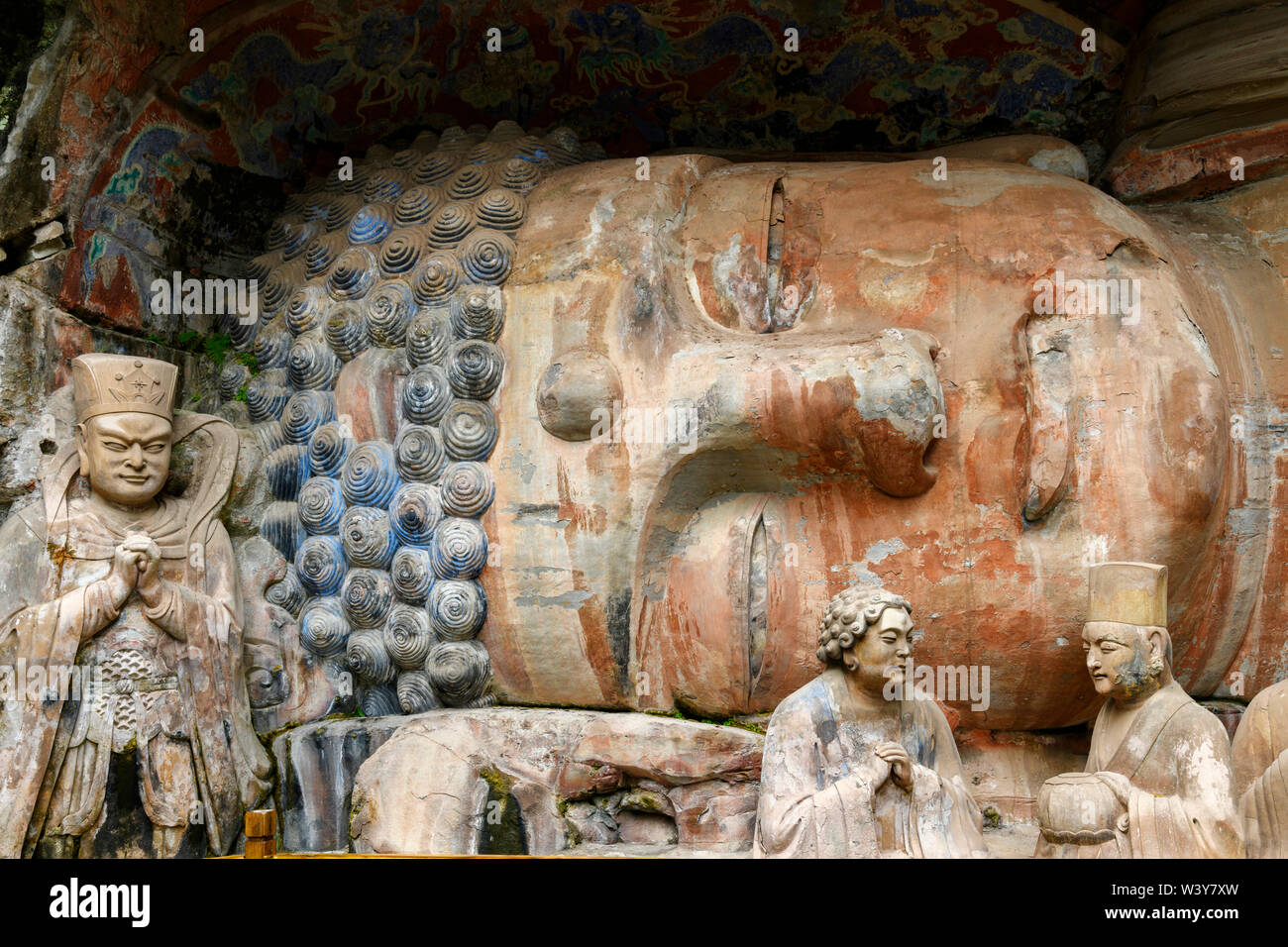 Asia, China, Sichuan Province, Chongqing, Dazu Rock Carvings, UNESCO ...