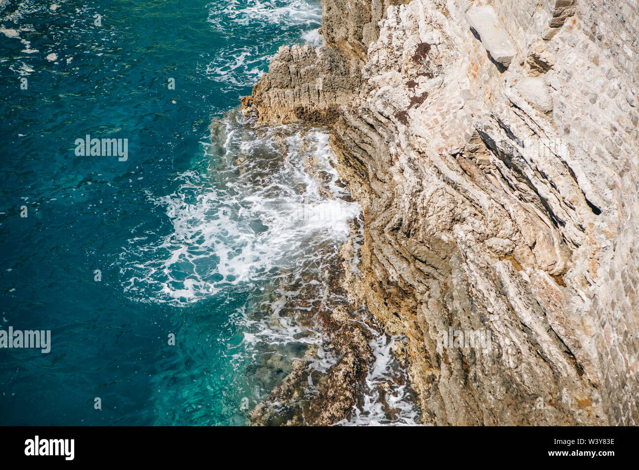 Beautiful top view of the sea and the rock. Natural landscape Stock ...