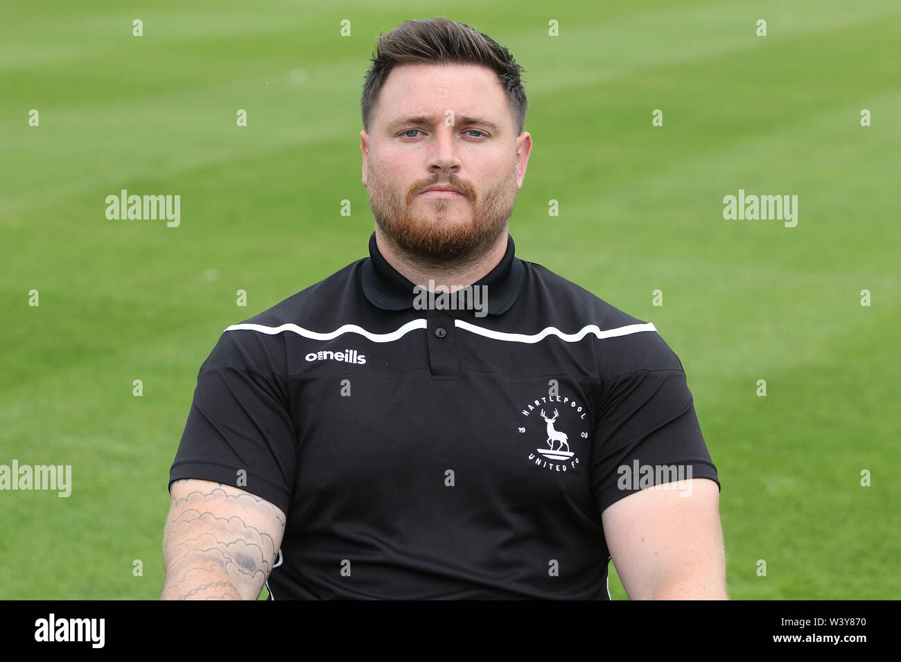 HARTLEPOOL, ENGLAND 13th July Hartlepool United kit man Nathan Porritt ...