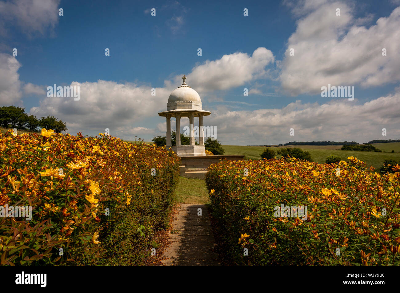 The Chattri war memorial on the South Downs above Brighton to the ...