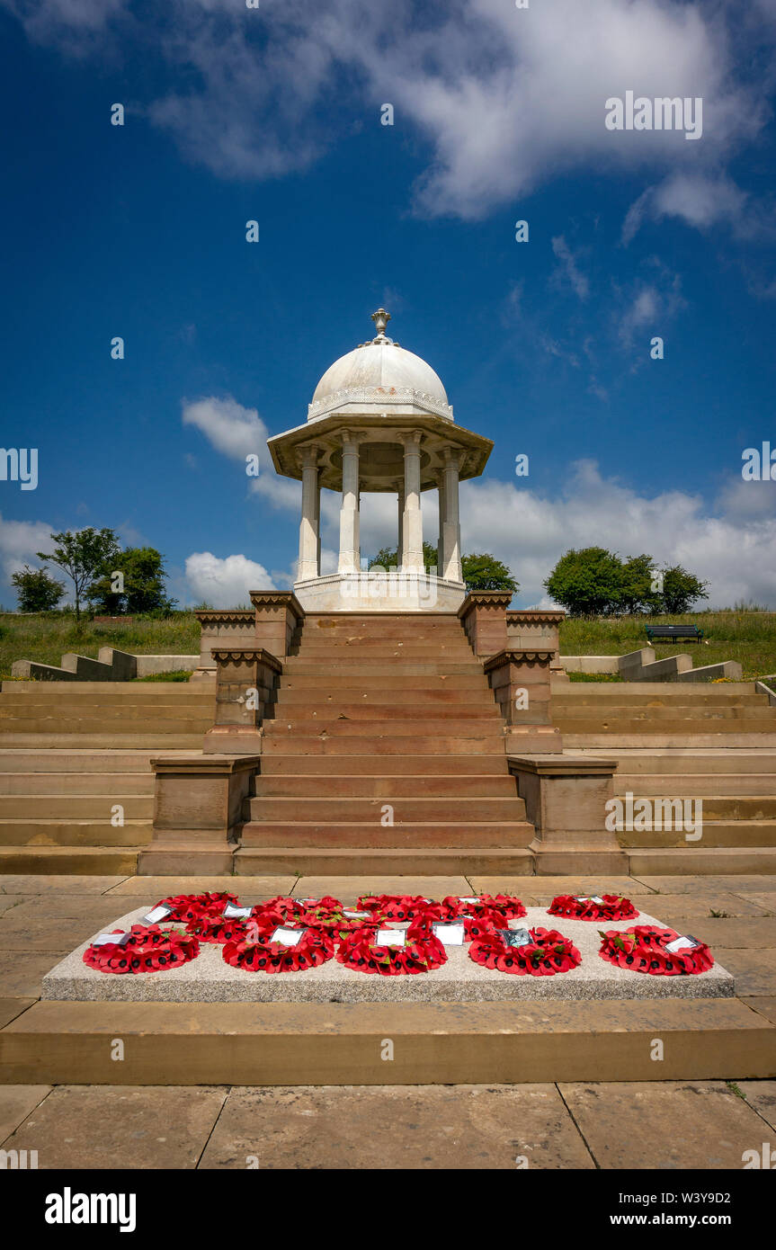 The Chattri war memorial on the South Downs above Brighton to the ...