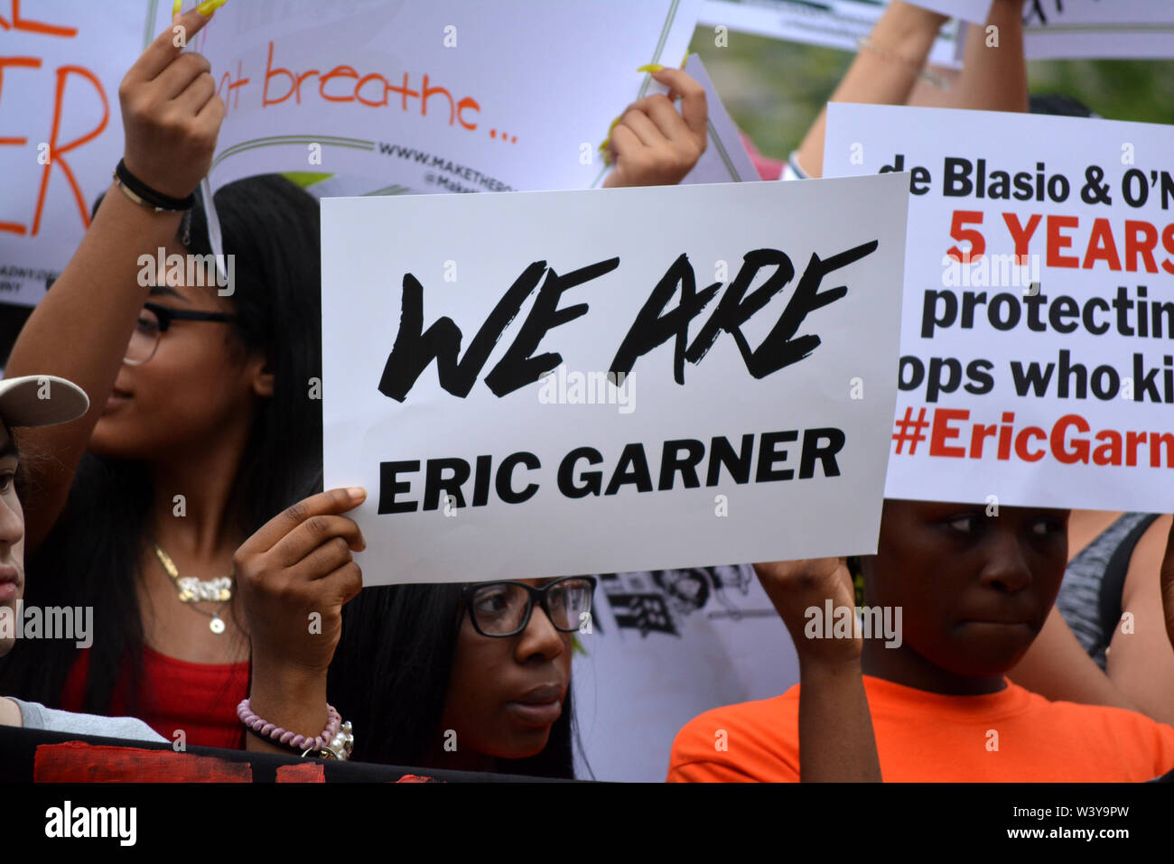 Rally for Eric Garner on the fifth anniversary of his controversial ...