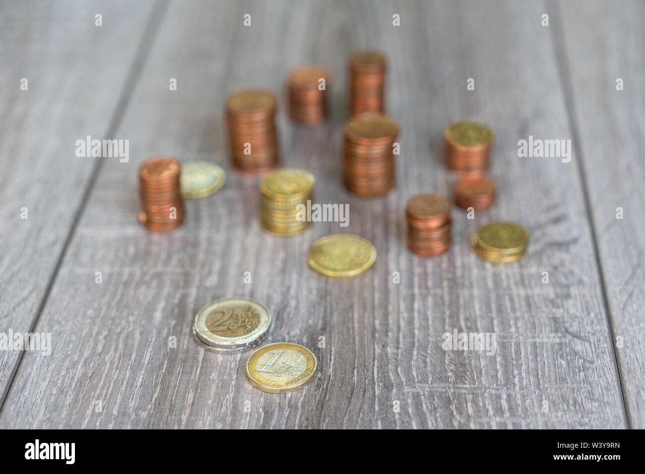 Euro coin stacks hi-res stock photography and images - Alamy