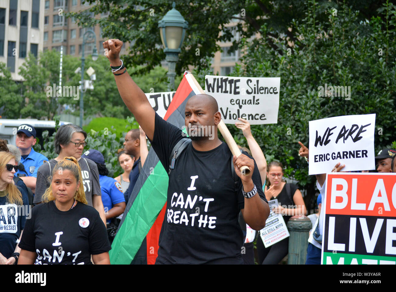 Rally for Eric Garner on the fifth anniversary of his controversial ...
