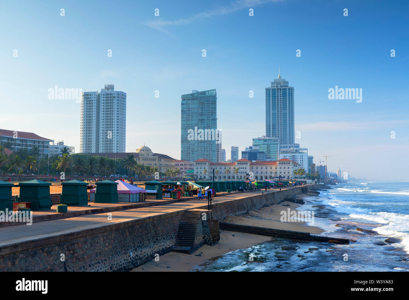 Galle Face Green and Galle Face Beach, Colombo, Sri Lanka Stock Photo ...