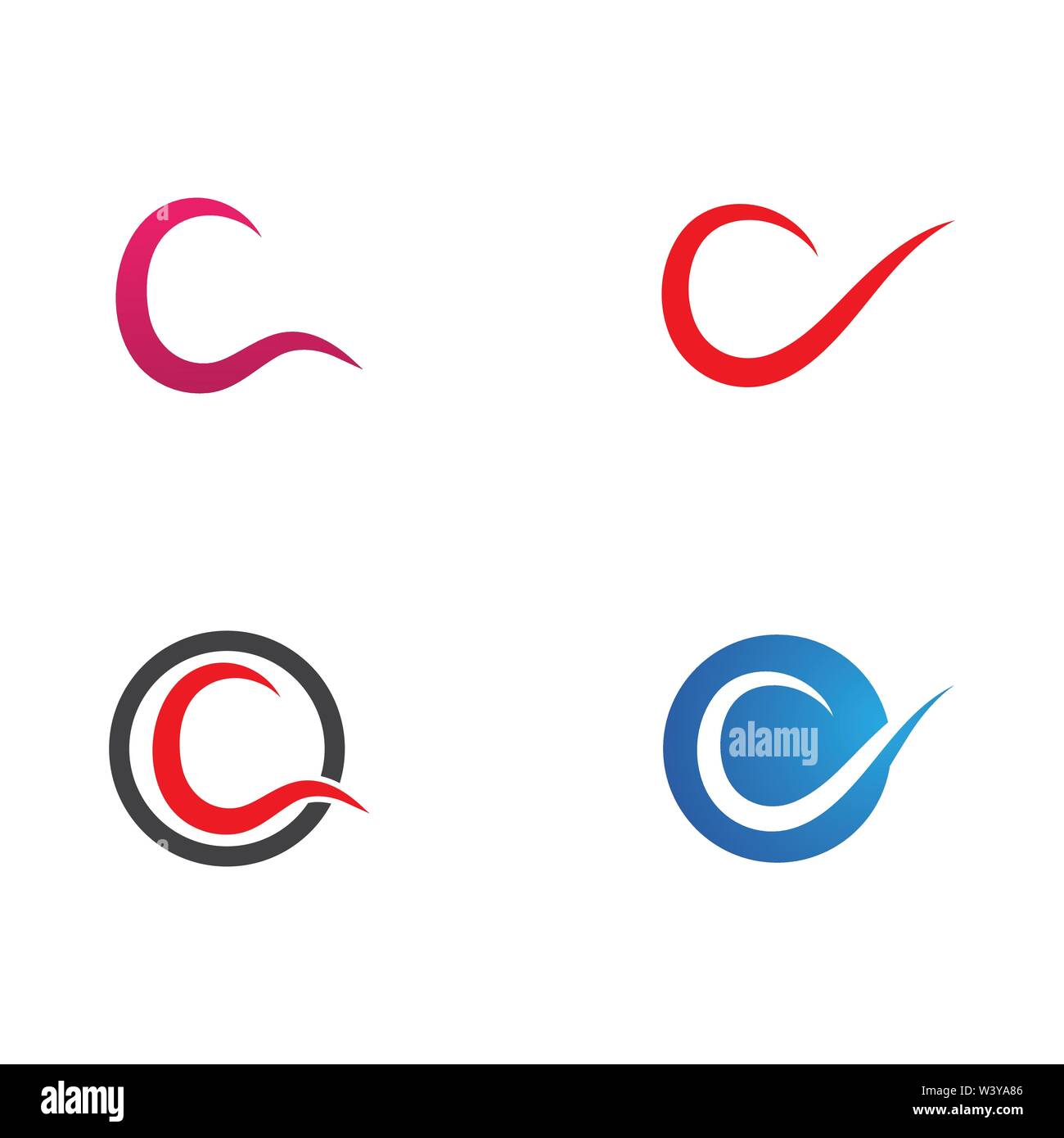C Logo Template Design Vector Stock Vector Image & Art - Alamy