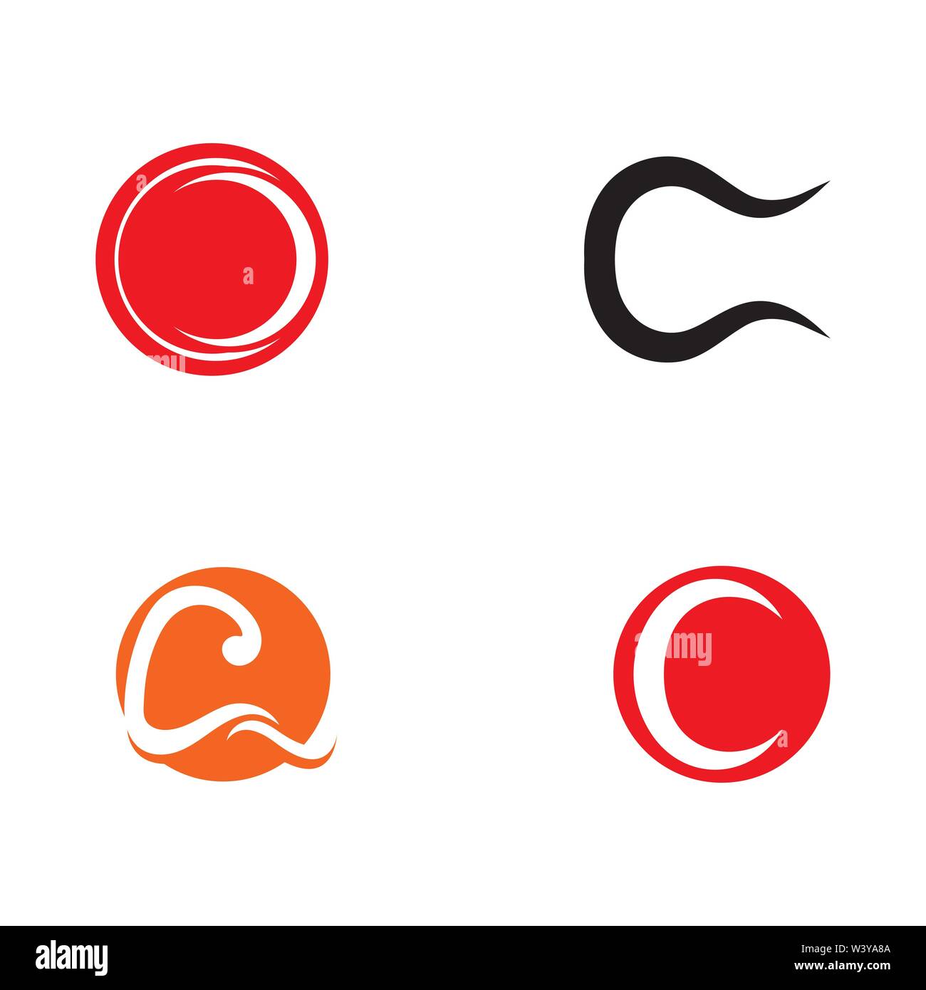 C Logo Template Design Vector Stock Vector Image & Art - Alamy