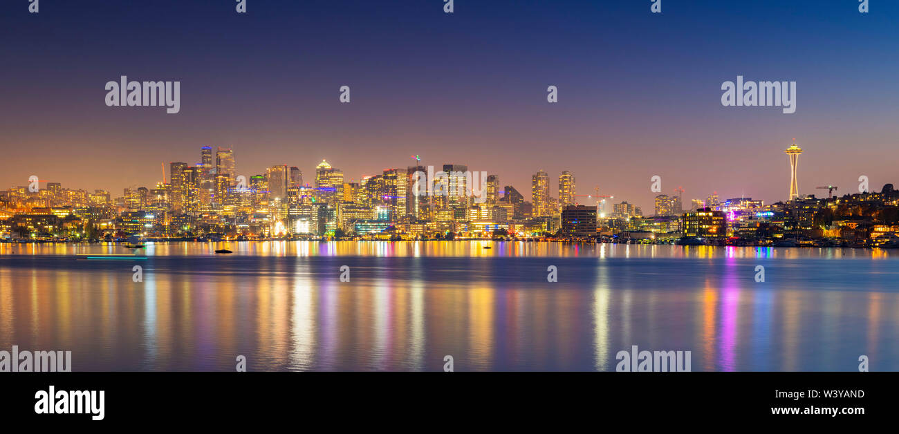 View of the Seattle Skyline from Gas Works Park, Seattle, Washington ...
