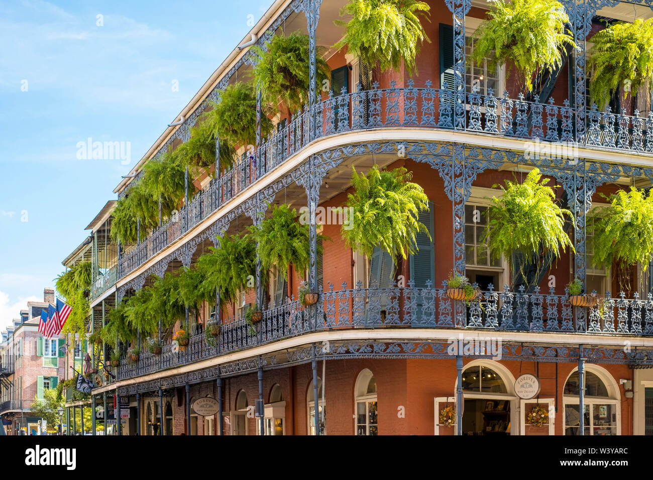 United States, Louisiana, New Orleans. French Quarter balconies on ...