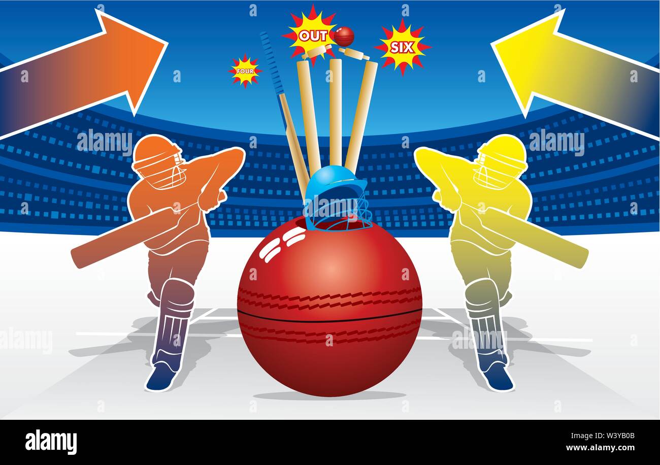 abstract cricket sport competition graphics poster design Stock Vector ...