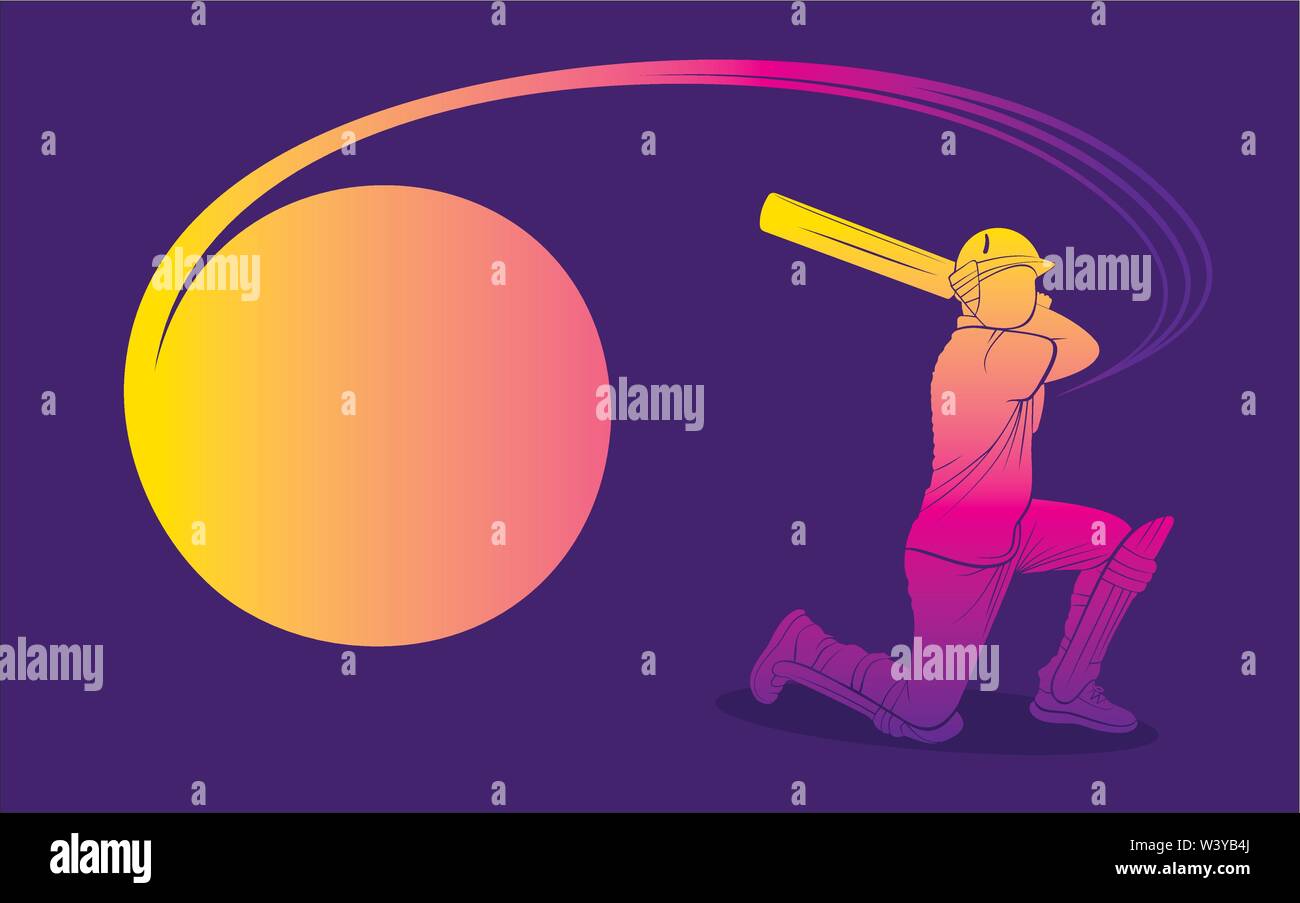 cricket player hitting big shot poster design, write your comment or ...