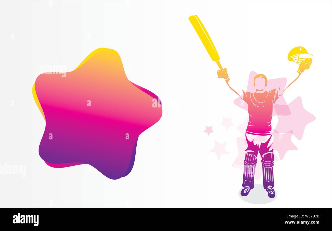 cricket player hitting big shot poster design, write your comment or ...