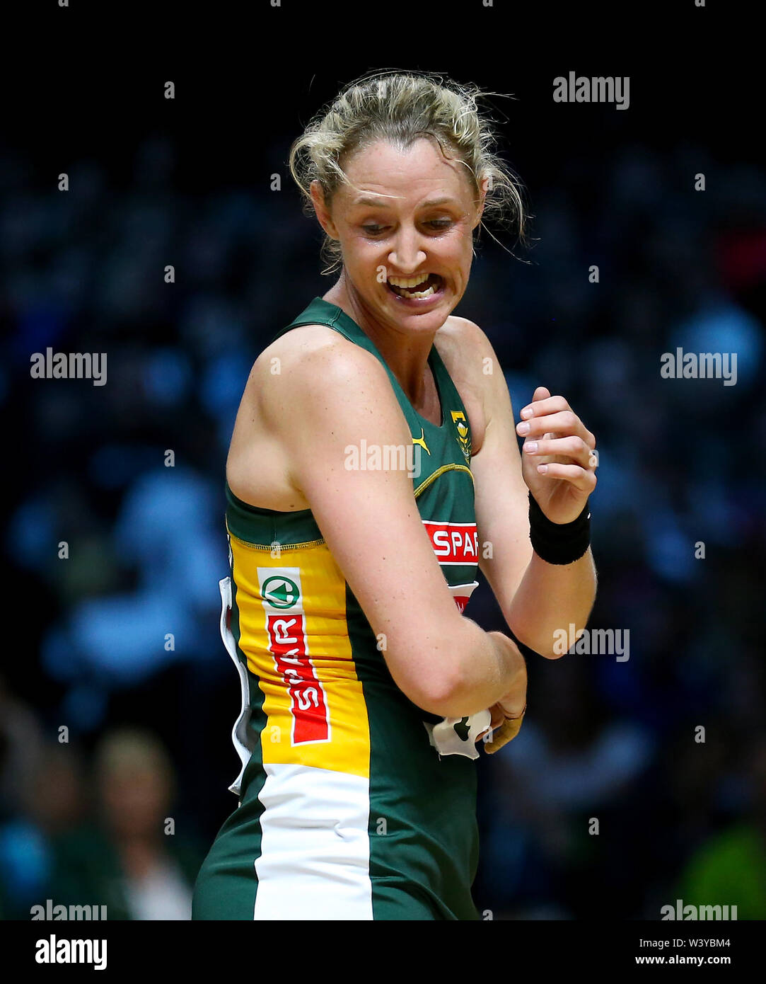 South Africa's Erin Burger during the Netball World Cup match at the M ...