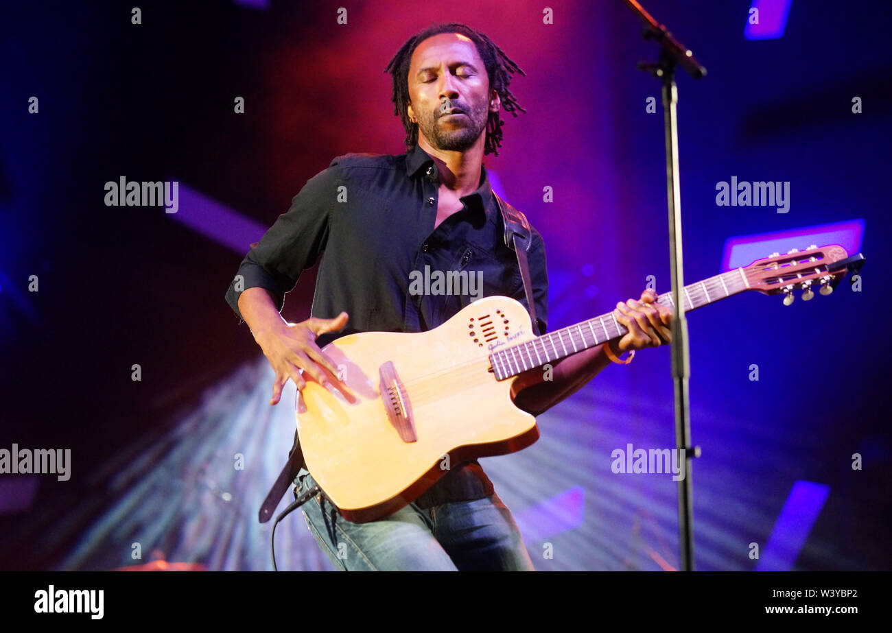 Montreal,Quebec,Canada,August 18, 2017.Singer Daby Touré performing in Montreal,Quebec,Canada ...