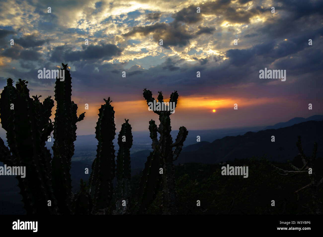 sunsets light up sky in Rishikesh, Uttarakhand, India Stock Photo - Alamy