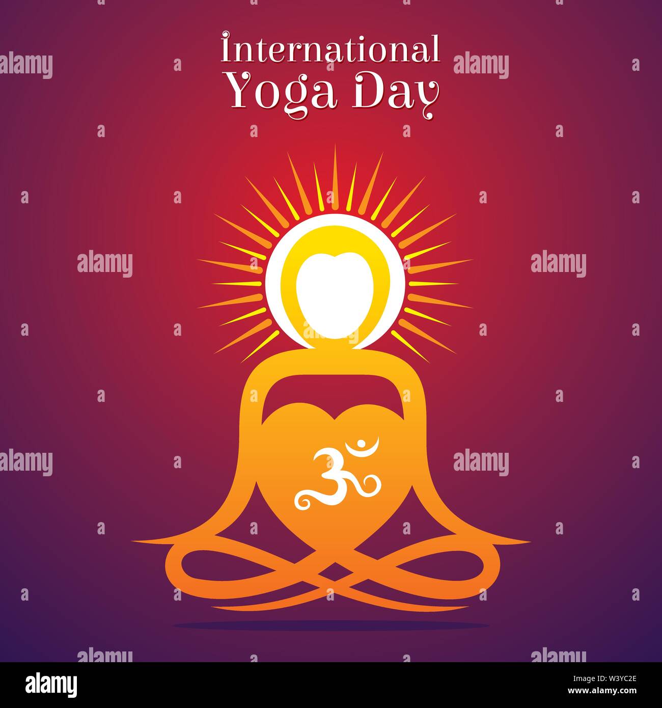 creative international yoga day celebration poster design vector Stock ...