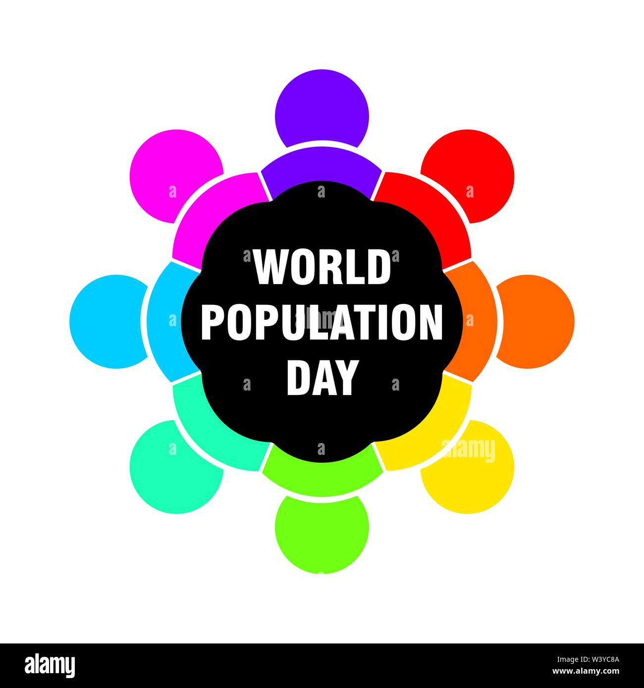 creative colorful poster of world population day design Stock Vector ...