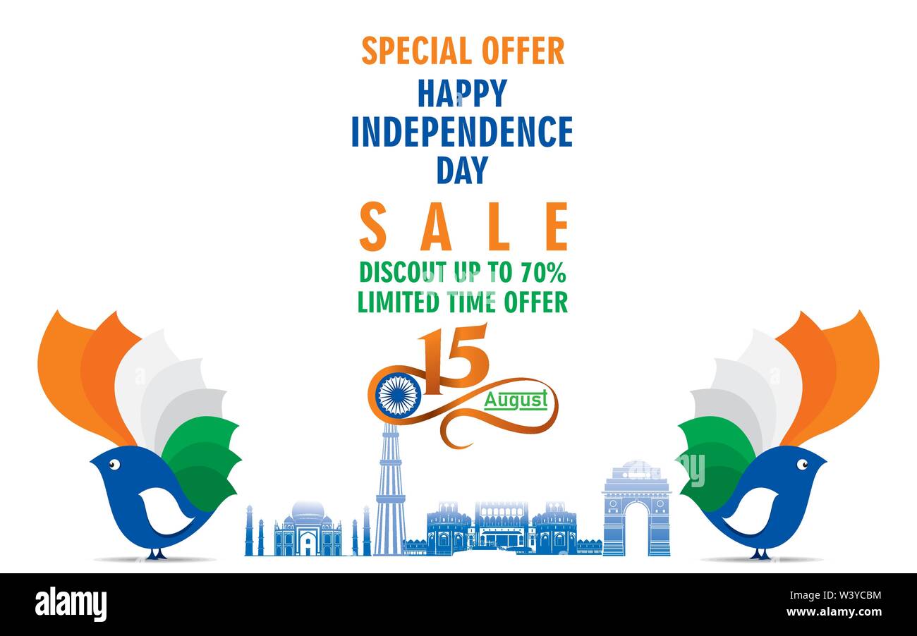 vector illustration of 15th August india Happy Independence Day Stock ...