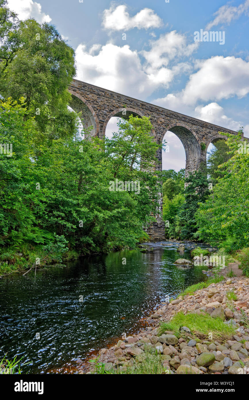 DAVA WAY SCOTLAND THE DIVIE OR EDINKILLIE RAILWAY VIADUCT IN MIDSUMMER ...