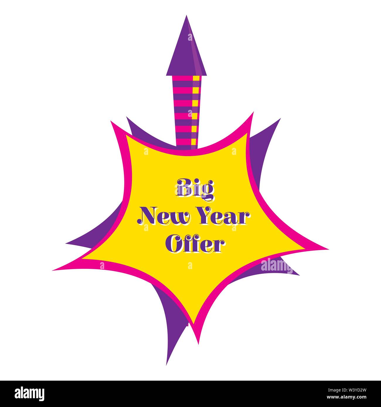 creative new year offer poster design with rocket blast concept Stock ...