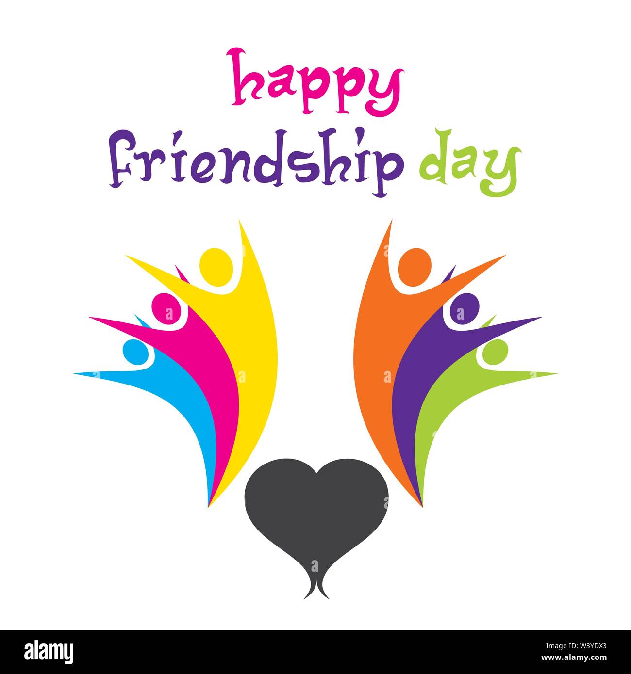 happy friendship day celebration poster design Stock Vector Image & Art ...