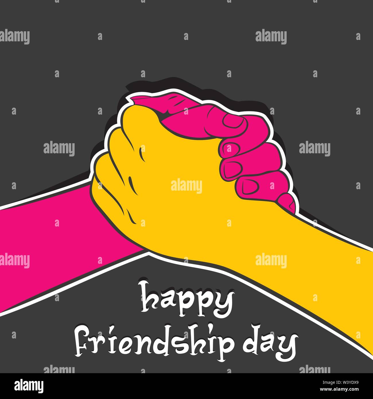 happy friendship day, with strong relation Stock Vector Image & Art - Alamy