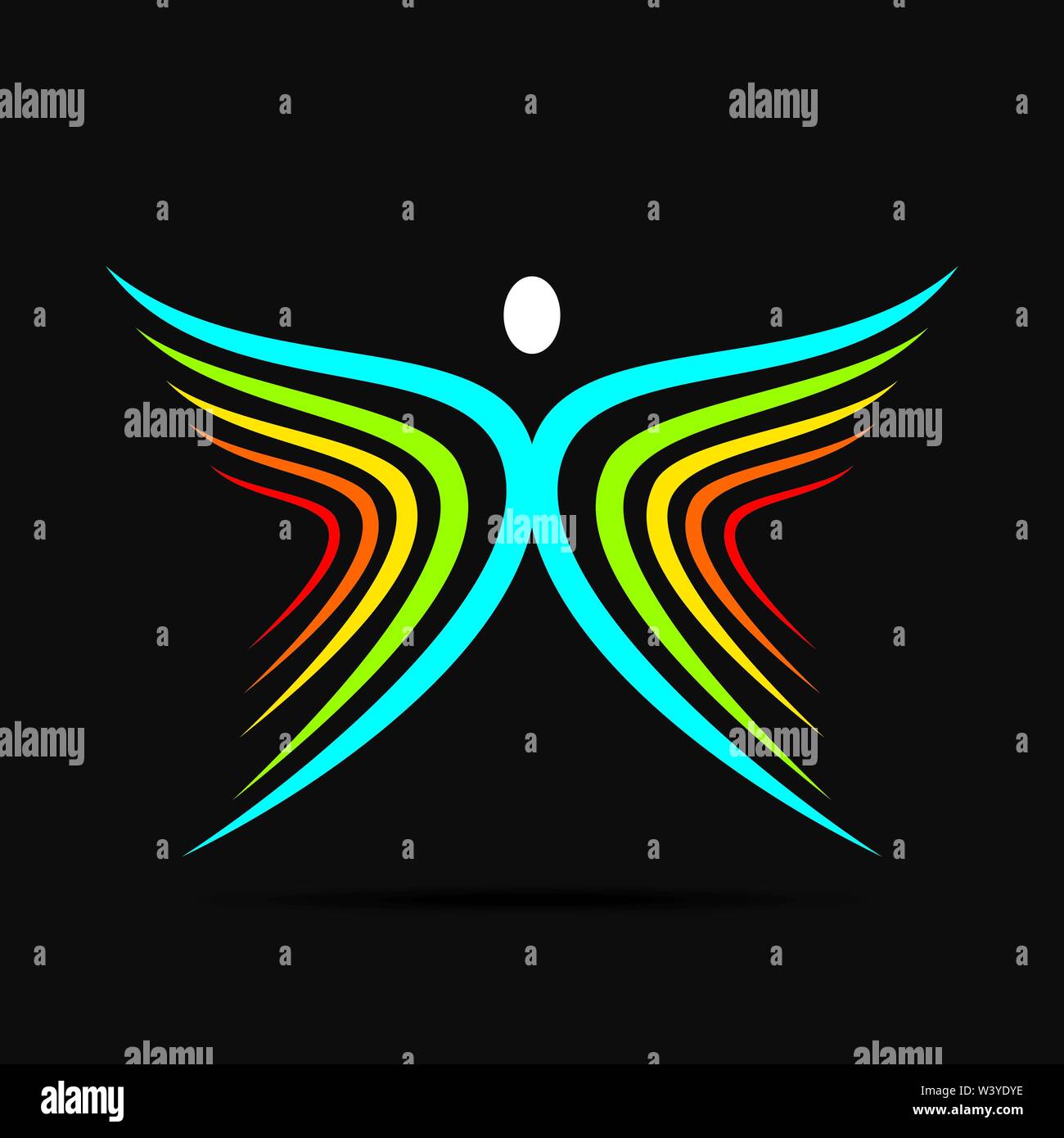 abstract butterfly design by colorful brush stroke Stock Vector Image ...