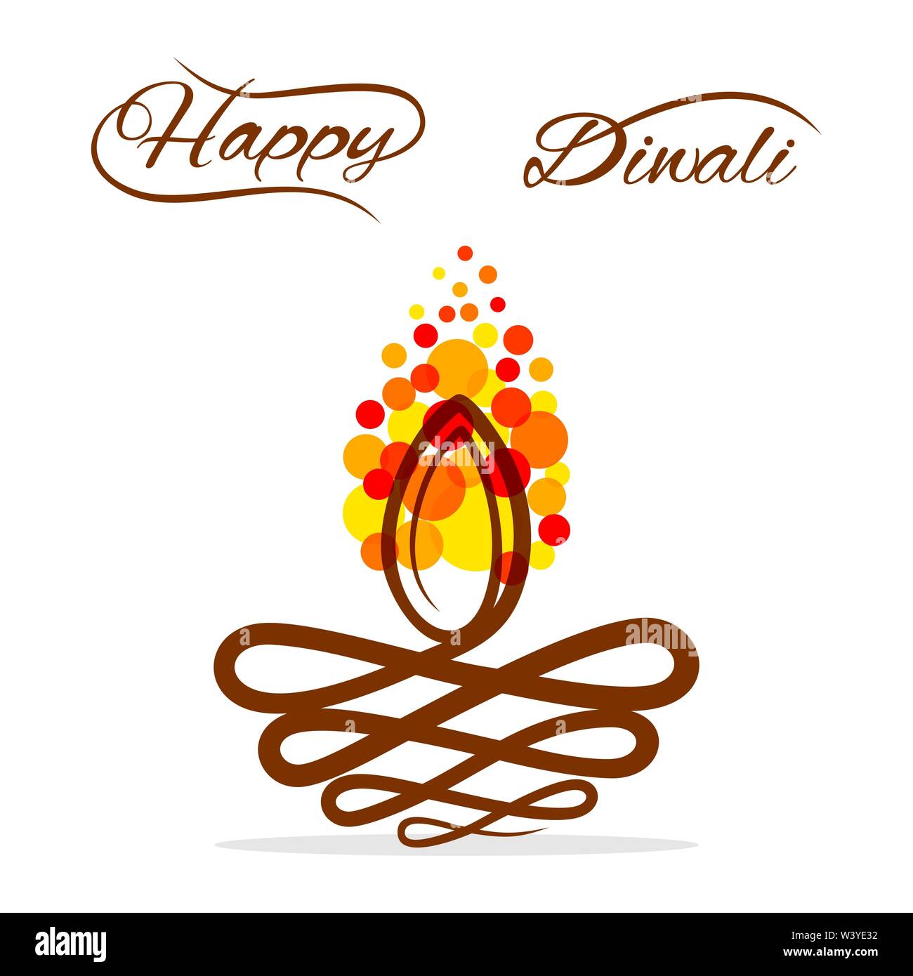 abstract shape diwali diya design Stock Vector Image & Art - Alamy